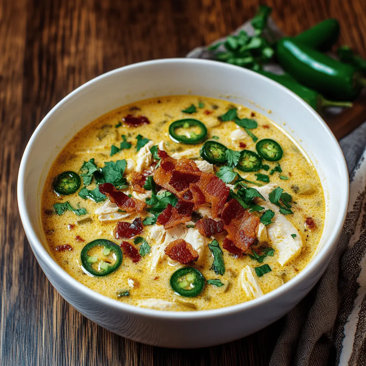 Spicy Jalapeño Popper Chicken Soup to Warm Your Soul - Fork Flicker